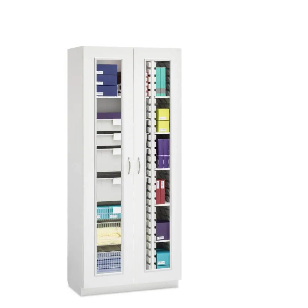 Medical Storage Cabinet w Flexcell, Offset Column | InnerSpace Healthcare