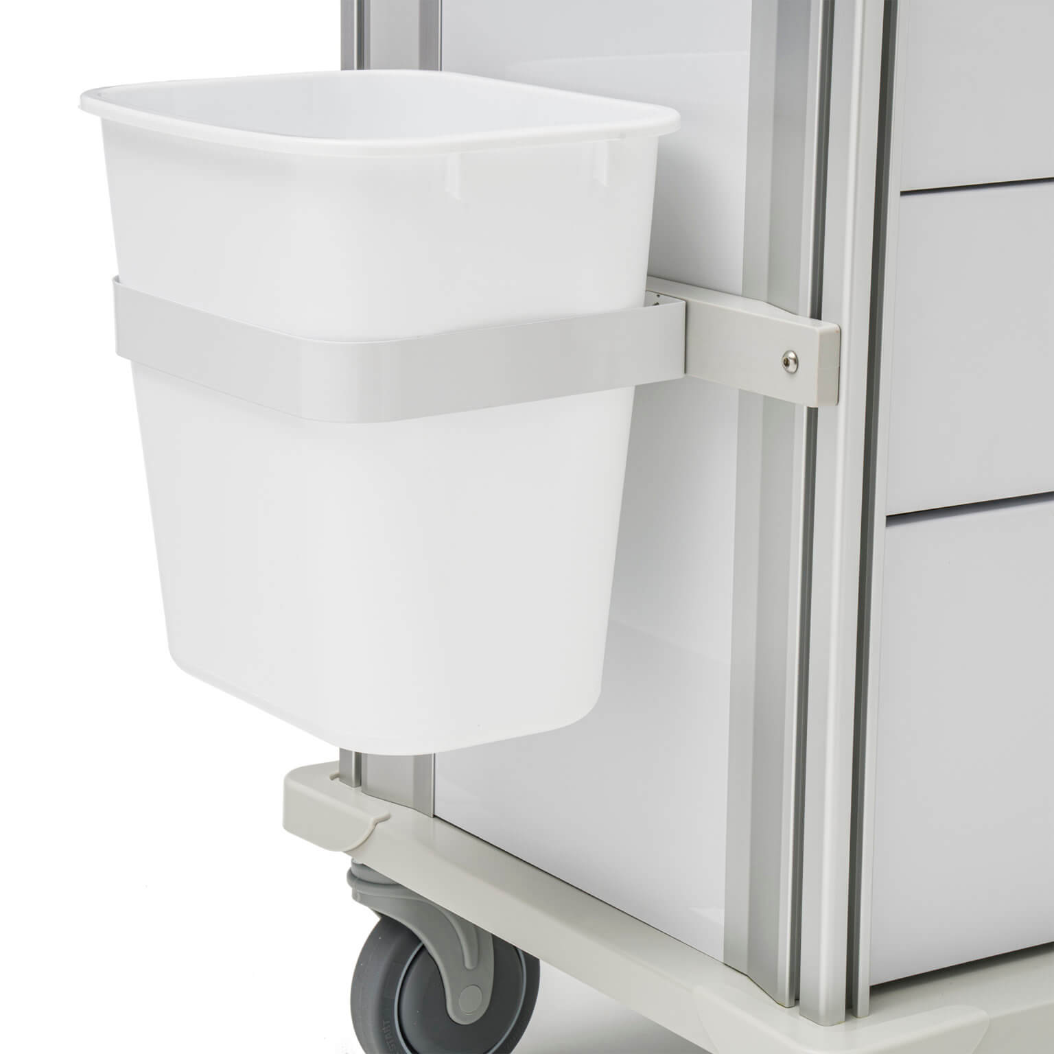 Small Waste Container | Medical Cart Attachment | InnerSpace Healthcare