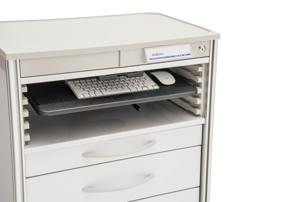 Pull Out Keyboard Tray | Pace Cart Accessory | InnerSpace Healthcare
