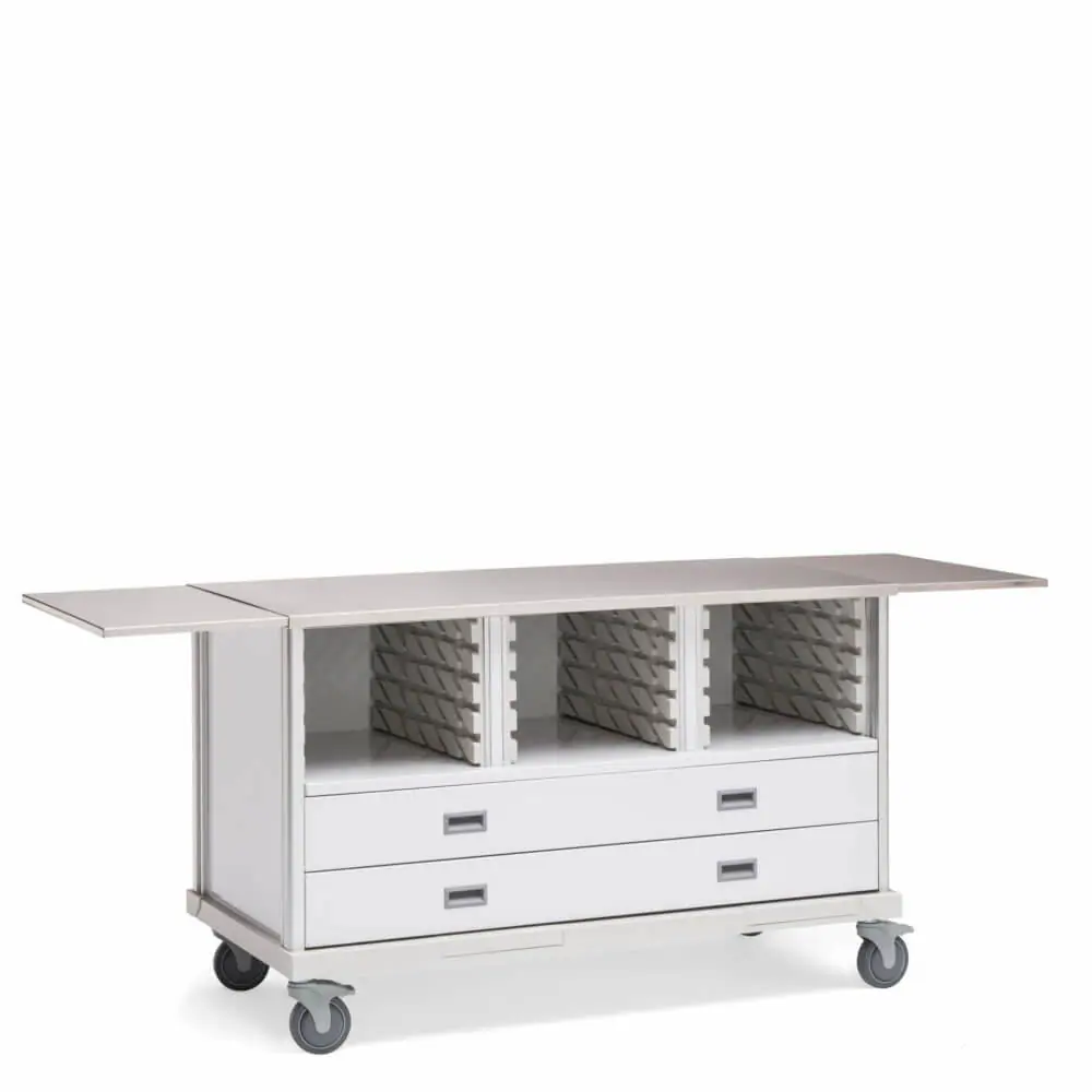ECP Cart with Columns | Roam Specialty Medical Supply Carts